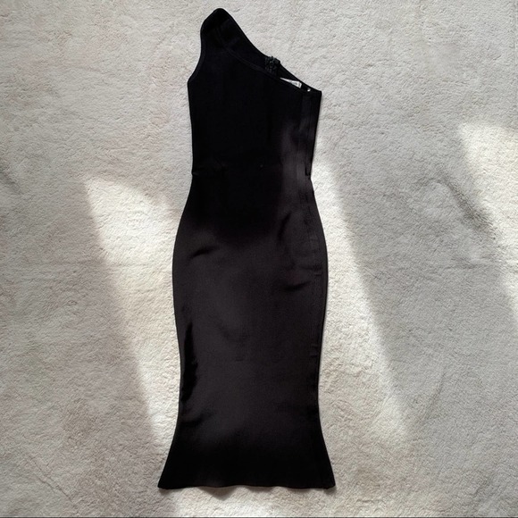 House of CB | Dresses | House Of Cb Black Bandage Annette One Shoulder Asymmetrical Dress | Poshmark